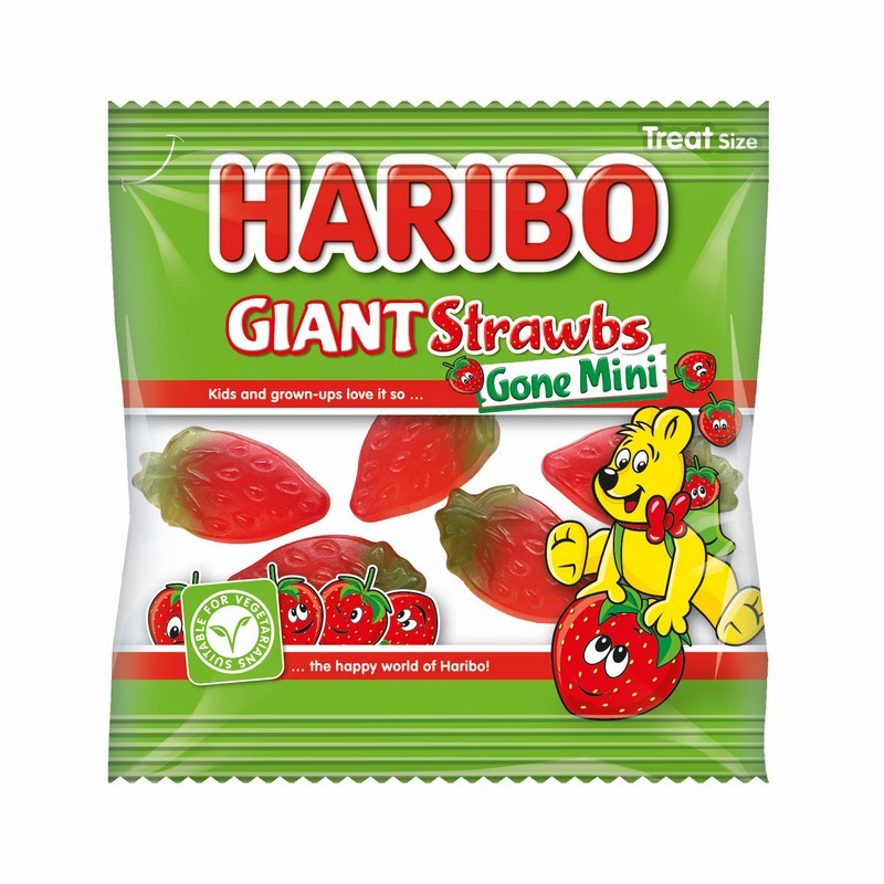 Haribo Strawbs Mini Bag 16g CASE 100 – Grapevine Guernsey