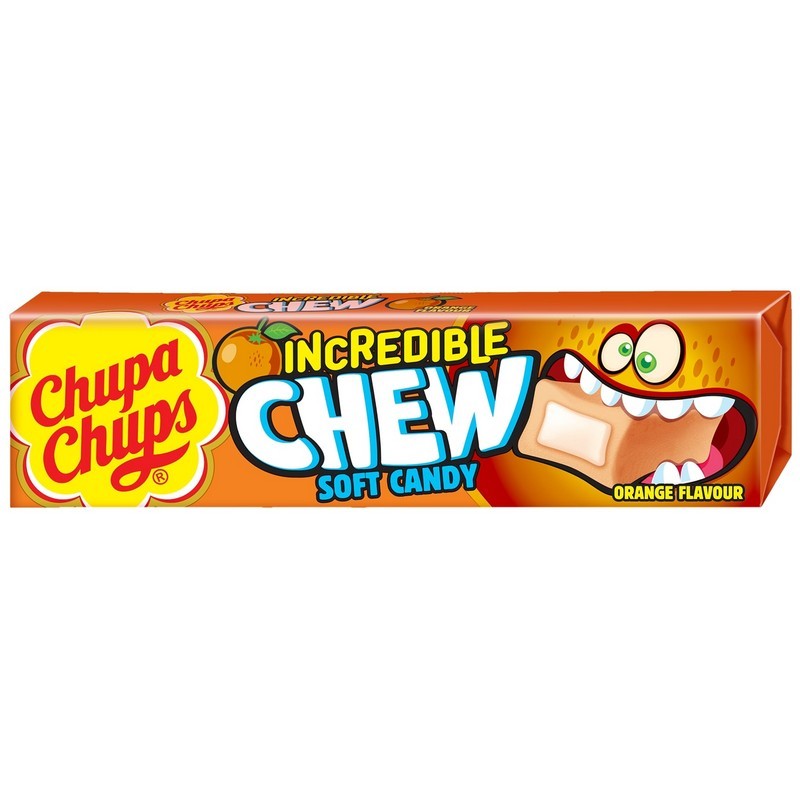 Chupa Chups Incredible Chew Orange 45g CASE 20 – Grapevine Guernsey