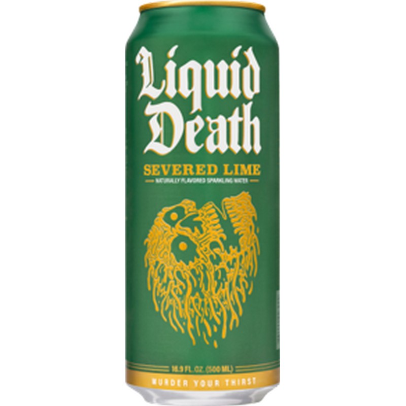 Liquid Death Sparkling Water Severed Lime Can 500ml CASE 12 – Grapevine ...