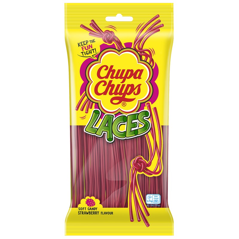 Chupa Chups Strawberry Laces Bag 90g CASE 18 – Grapevine Guernsey