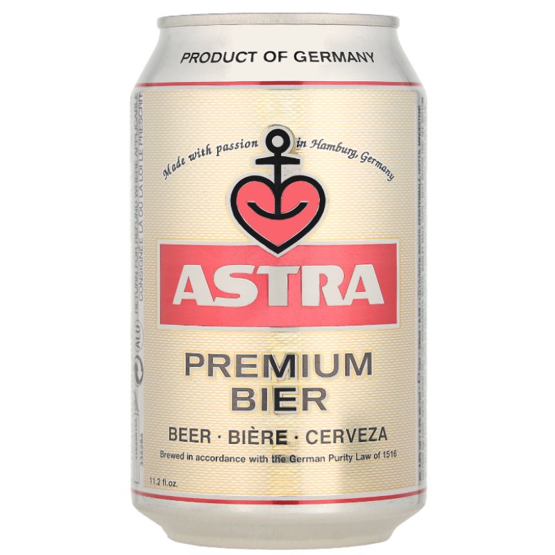 Astra Premium Beer Can 330ml – Grapevine Guernsey