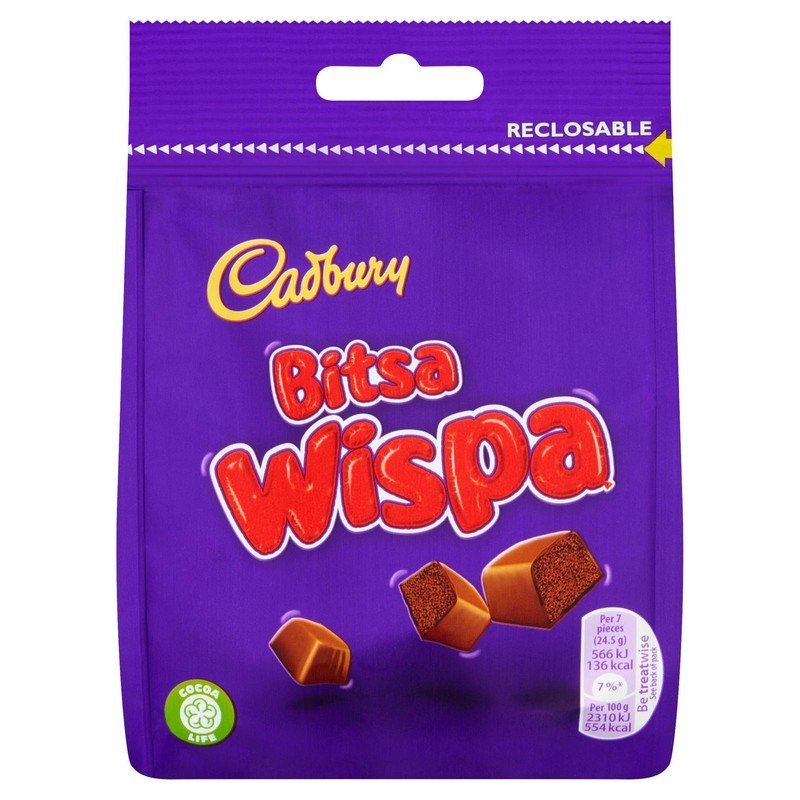 ^Cadbury Bitsa Wispa Pouch 85g – Grapevine Guernsey