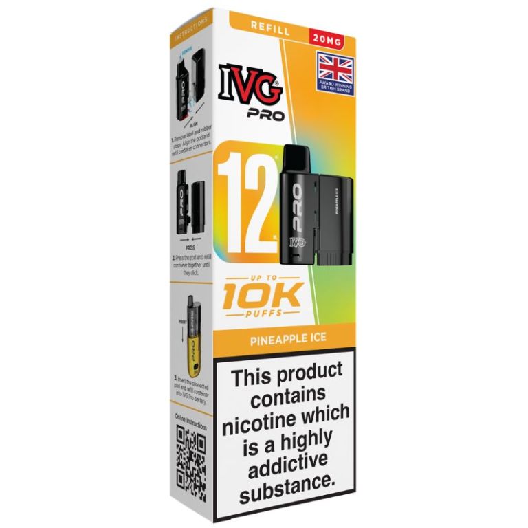 IVG Pro 12 Pod Refill Pineapple Ice – Grapevine Guernsey