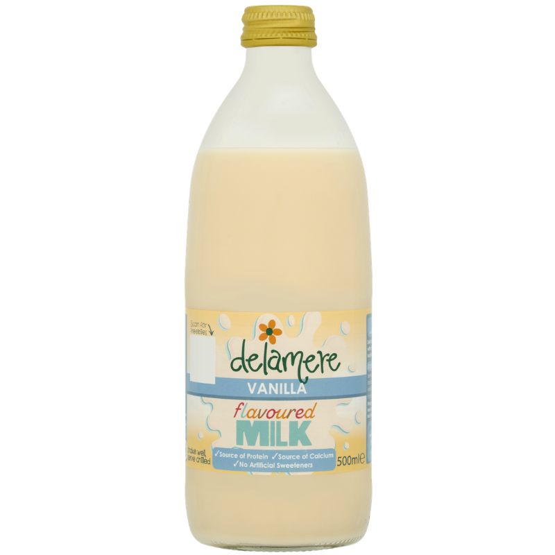 Delamere Dairy Flavoured Milk Vanilla NRGB 500ml – Grapevine Guernsey