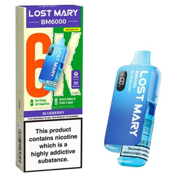 Lost Mary 6K Prefilled Vape Kit Blueberry – Grapevine Guernsey